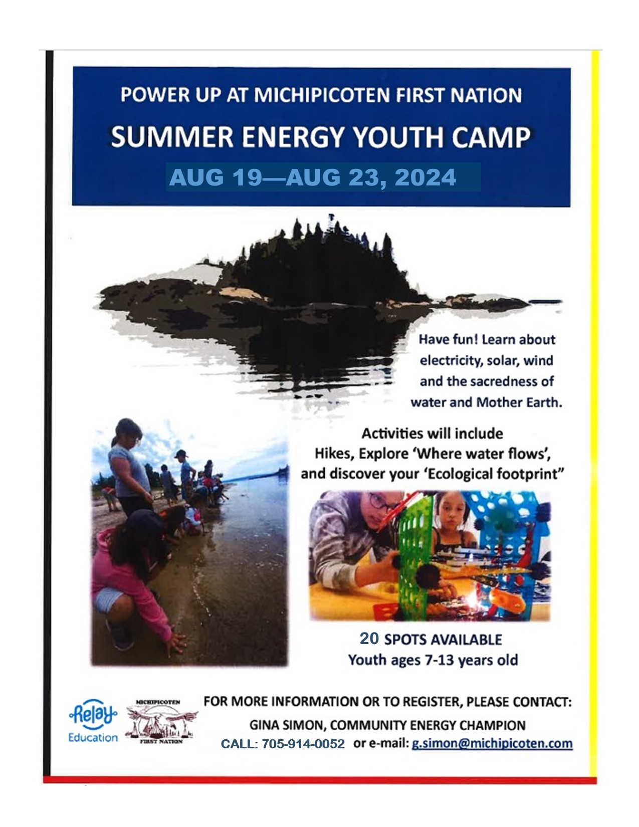 2024 poster POWER UP Summer Camp – Copy | Michipicoten First Nation